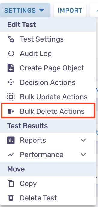 Bulk Actions In Test Cases Functionize