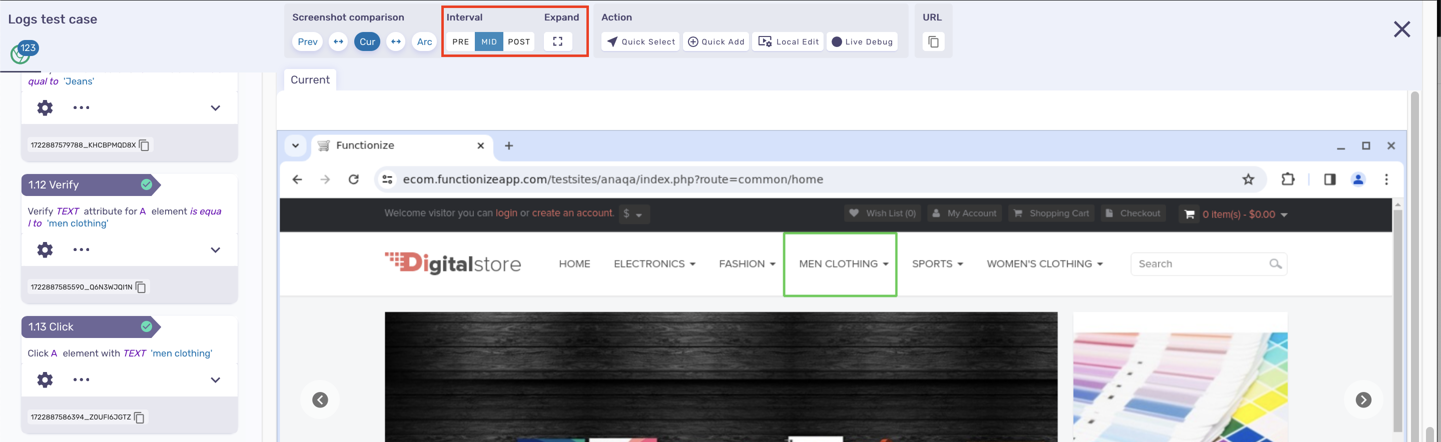 Debugging And Diagnosing Failed Test Cases Functionize