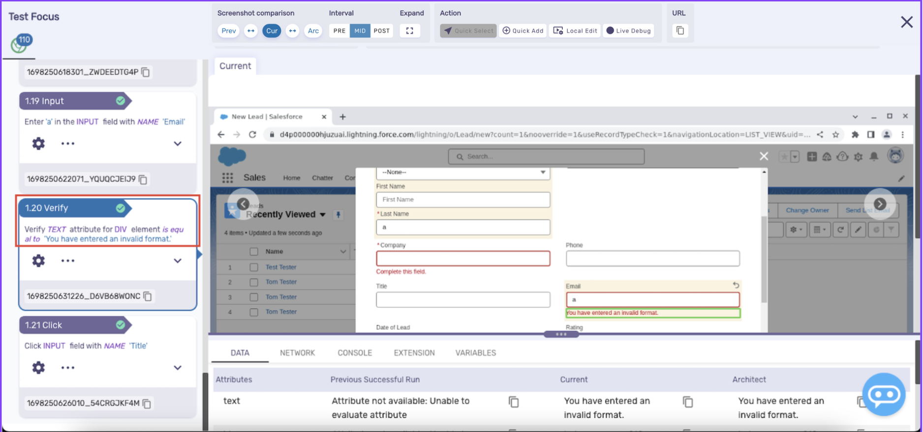 Focus Management On Input Action Functionize